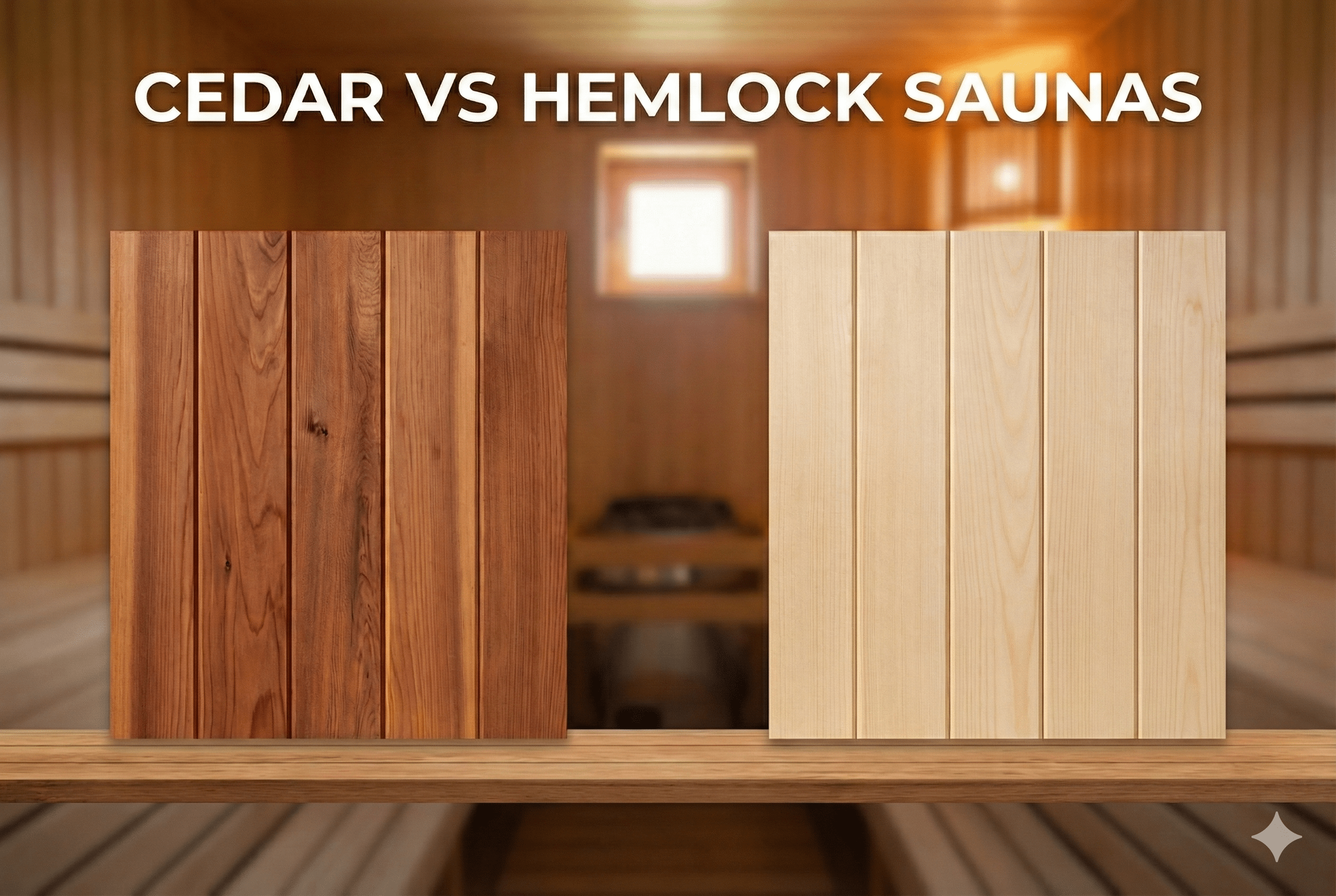 Cedar vs Hemlock Saunas: Choosing the Right Wood for Your Home Sauna